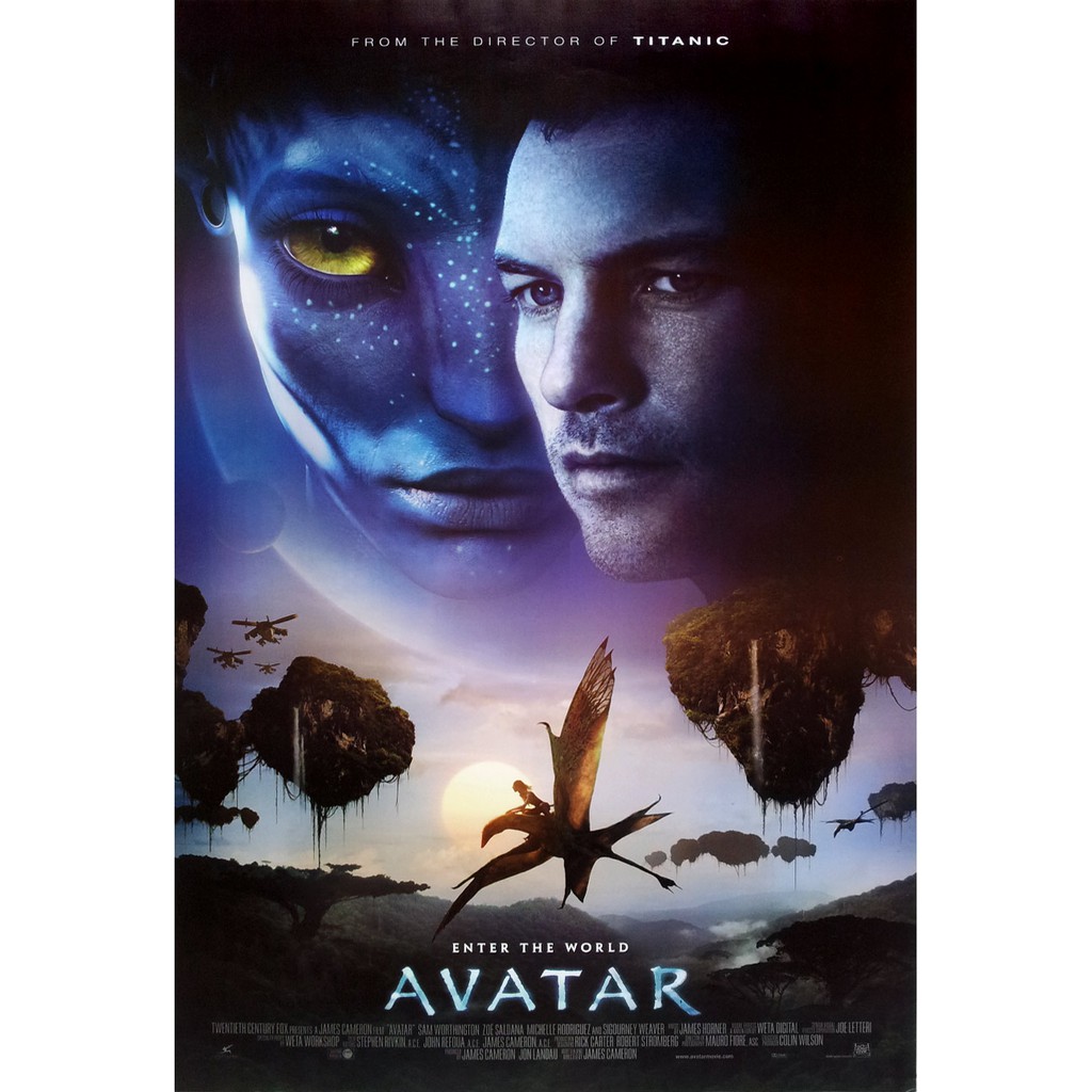 โปสเตอร์ หนัง อวตาร AVATAR 2009 POSTER 24”x35” Inch Epic Sci-Fi Movie ...