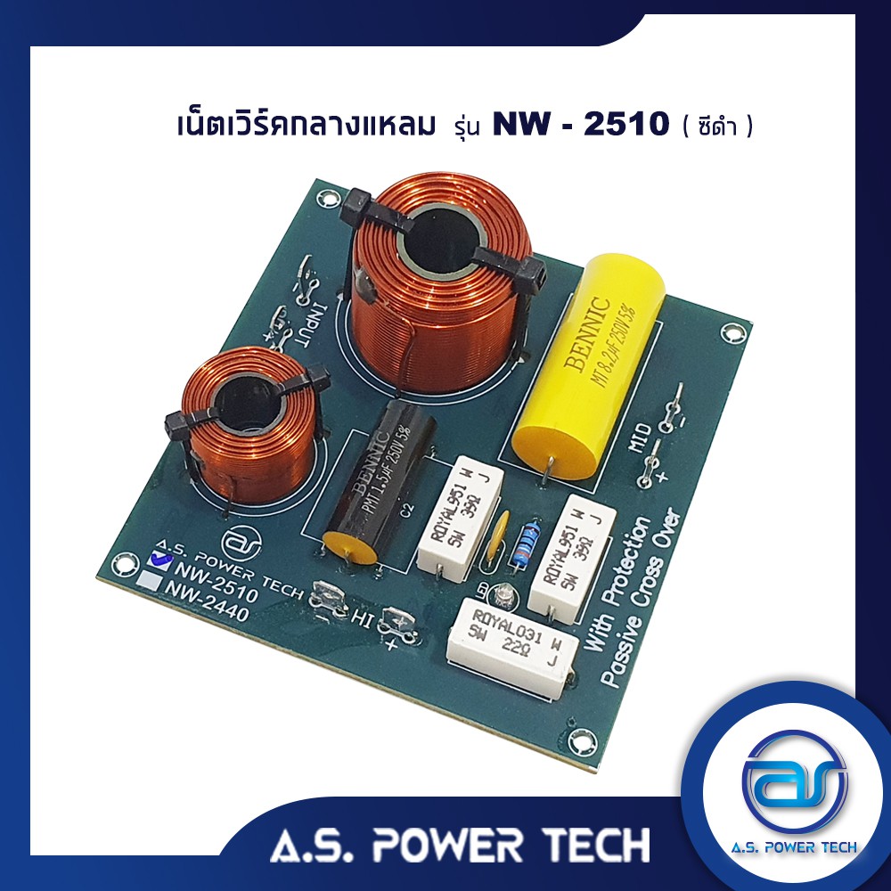 เน็ตเวิร์คกลางแหลม รุ่น NW - 2510 (ซีดำ) - aspowertech - ThaiPick
