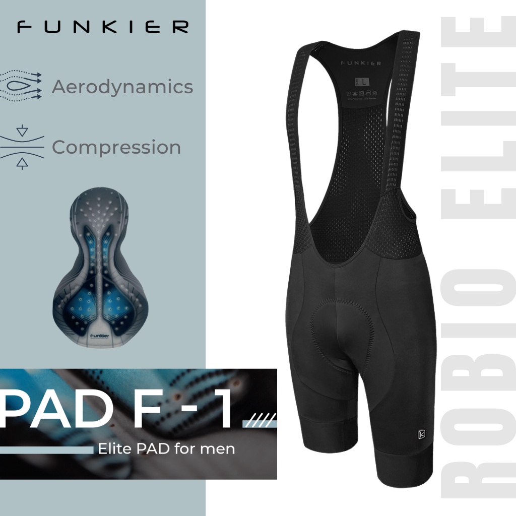 เอี้ยมจักรยาน Funkier Robio Elite Bib F-1 pad | Shopee Thailand