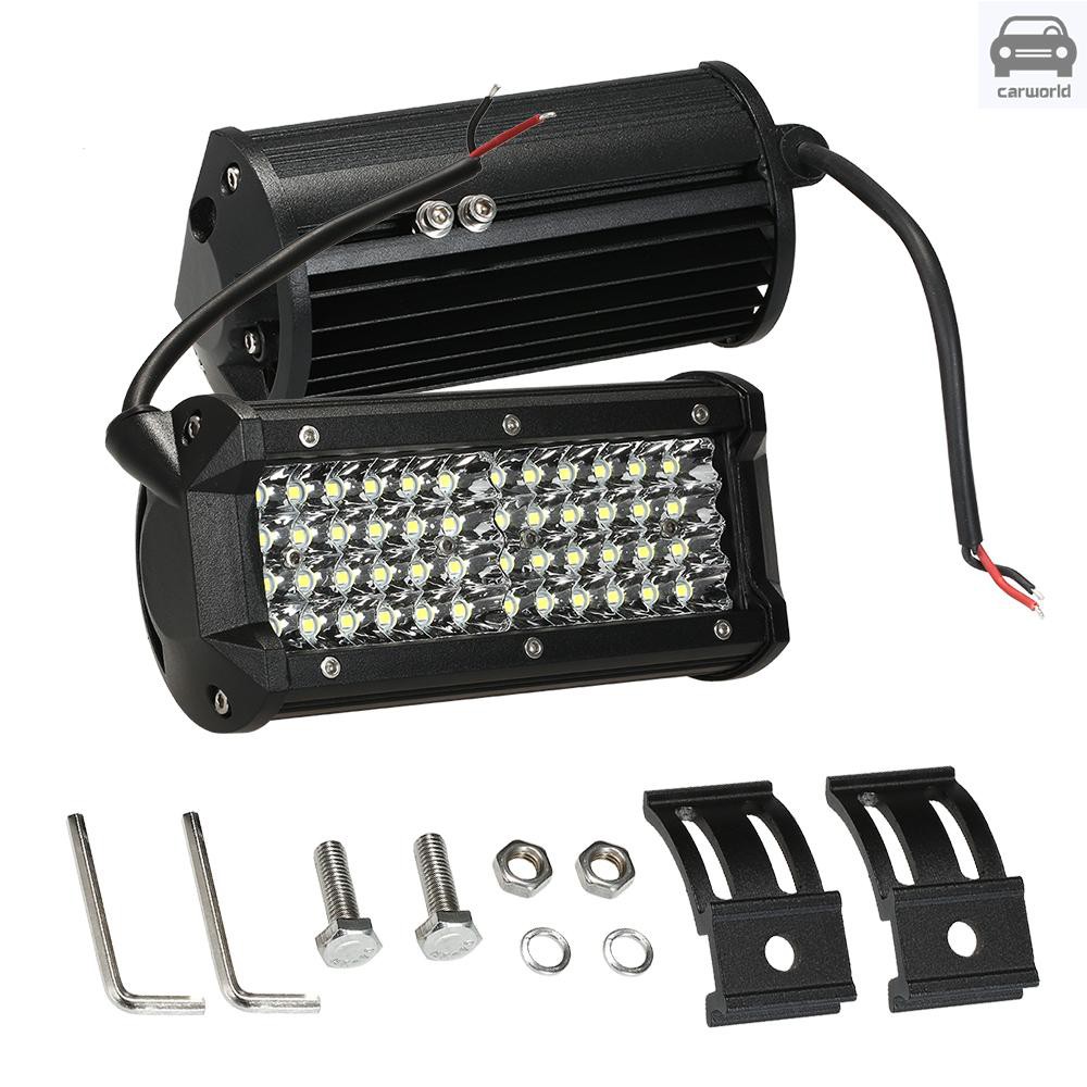 2Pcs 7'' 144W Quad Row LED Light Bar Work Light Bar Spot Fog lights ...