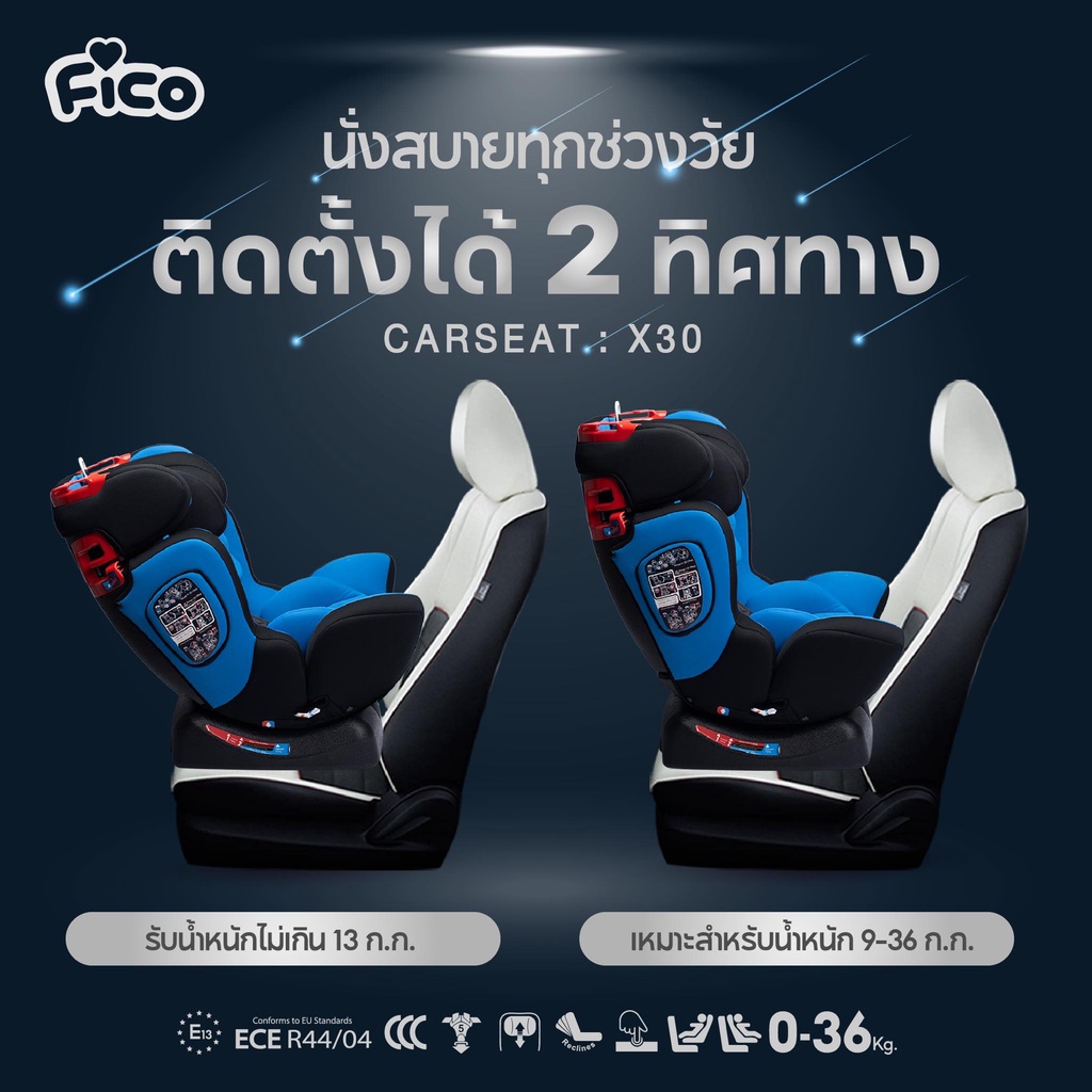 Fico คาร์ซีทสำหรับแรกเกิด-12 ปี GE-X30 ใหม่ล่าสุด เบาะกว้างนั่งสบาย ใส่โค้ด 2022MALL88 ลดเพิ่ม10 ...