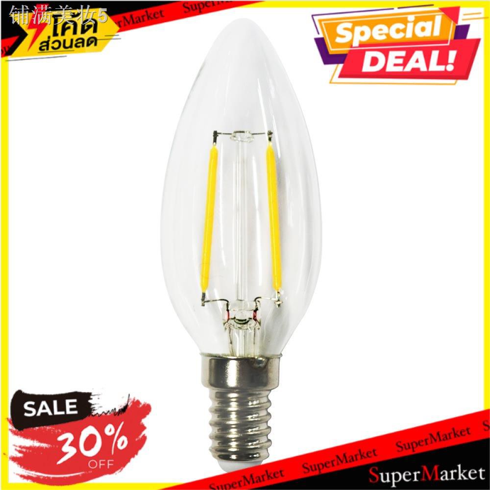 พร้อมส่ง!! หลอด LED RACER CANDLE FILAMENT CLEAR 2 วัตต์ E14 WARMWHITE หลอดไฟ LED LED LAMP Candle ...