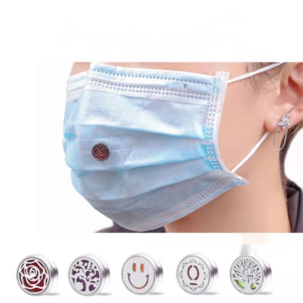 new 12mm mask aromatherapy button smiling face button mask essential ...