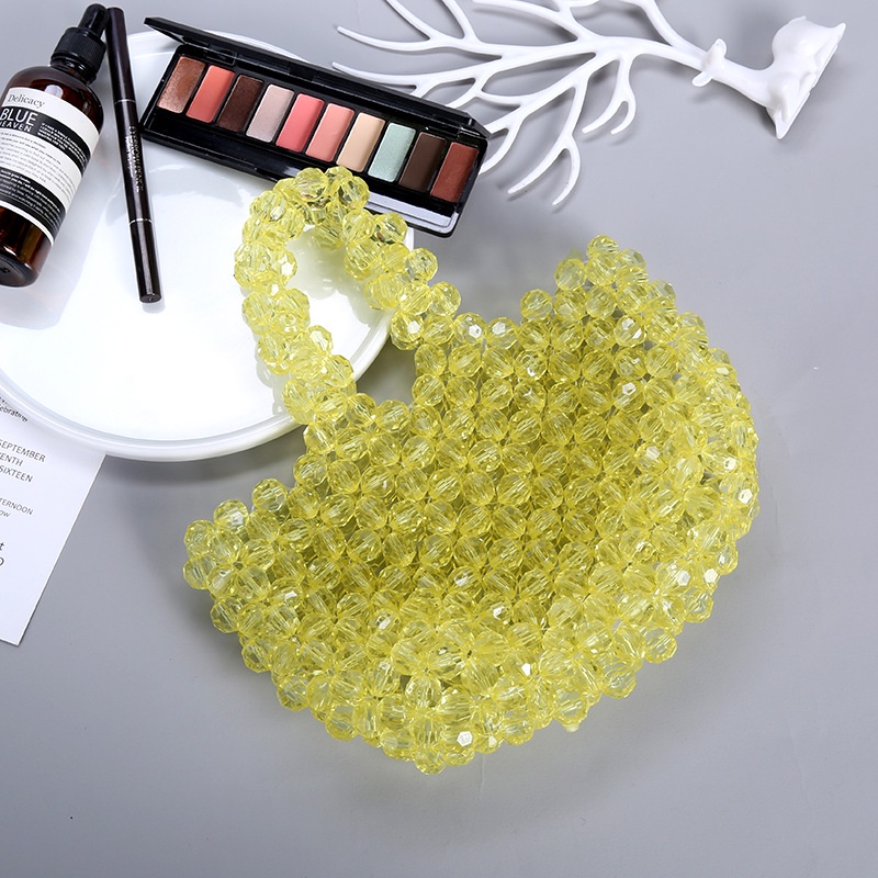 B2022 New Crystal Handmade Beaded Handbag Fashion Lady Acrylic Ins Hand ...