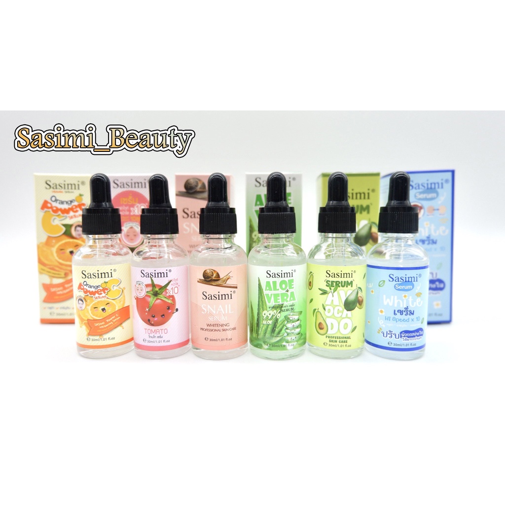 SASIMI SERUM ซาซิมิ เซรั่มบำรุงผิวหน้า 6สูตร เพิ่มความชุ่มชื้น กระจ่าง ...