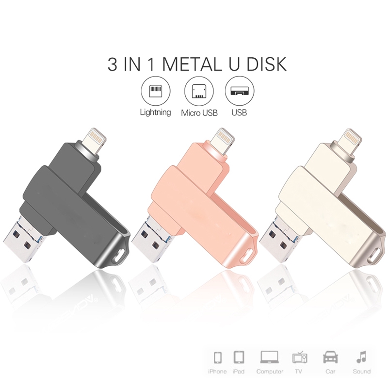 Metal USB Flash Drive 128GB OTG Pen Drive 16GB 32GB 64GB USB 3.0 Flash ...