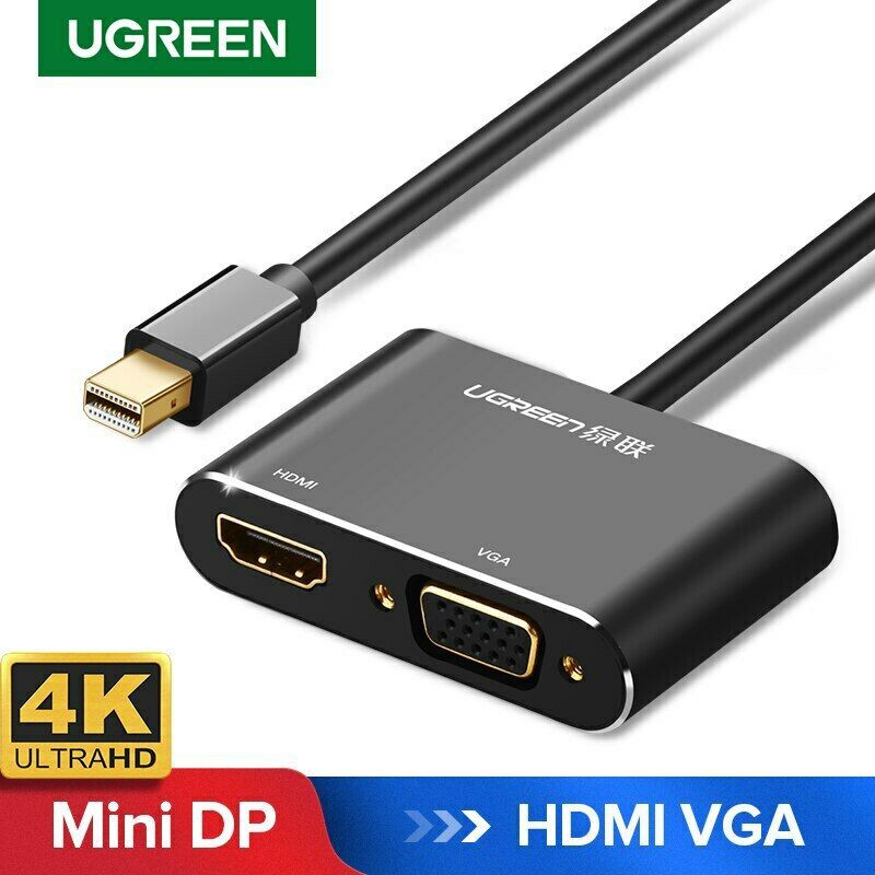 UGREEN 2 in 1 Thunderbolt Mini DisplayPort (Thunderbolt) to HDMI VGA ...