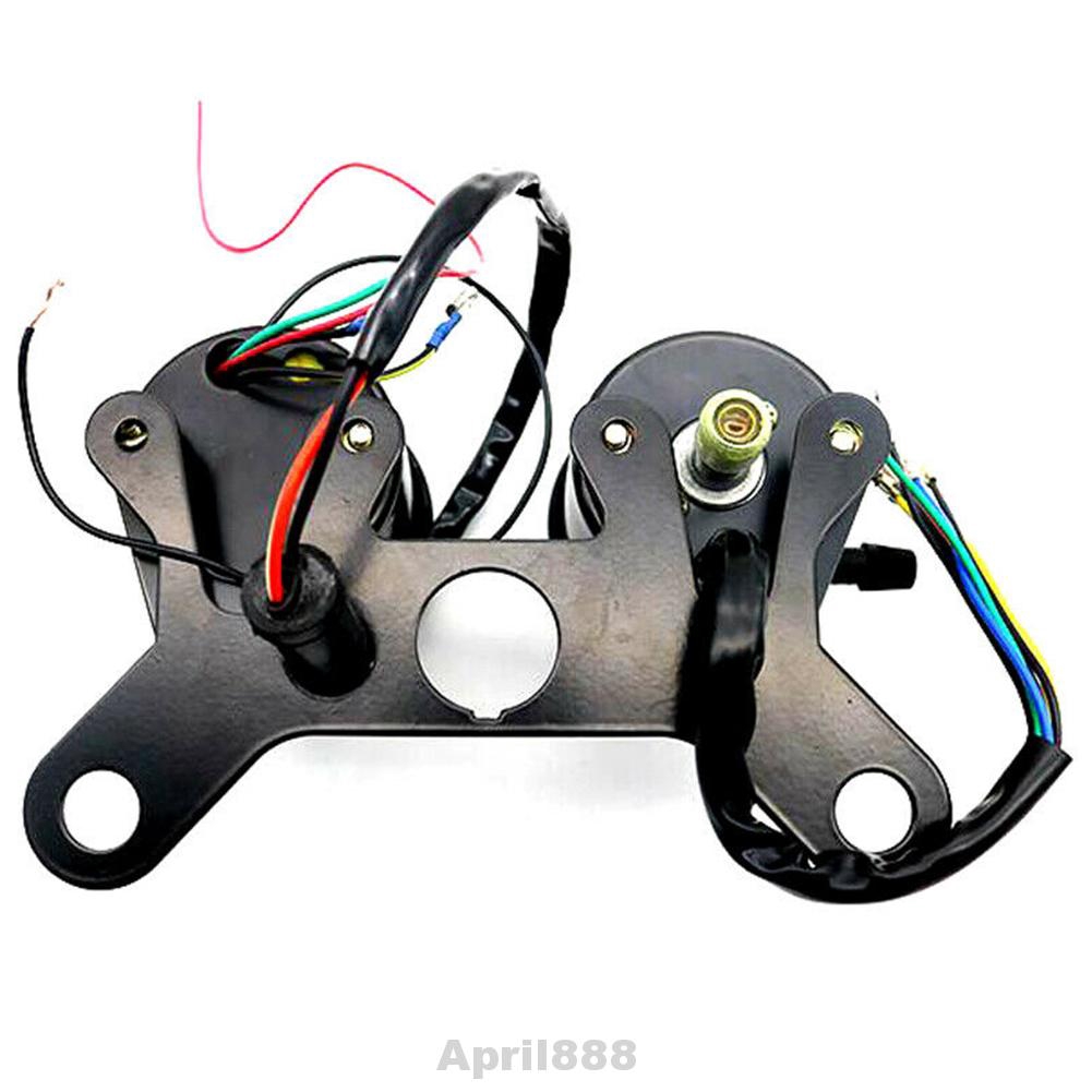 Motorcycle Meter Bracket Durable 2 In 1 Easy Install Black Dual Support ...