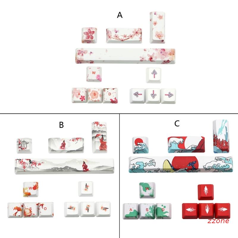 zzz Dye Subbed Keycap 12 Keys 6.25u Spacebar Pbt for Custom Mechanical ...