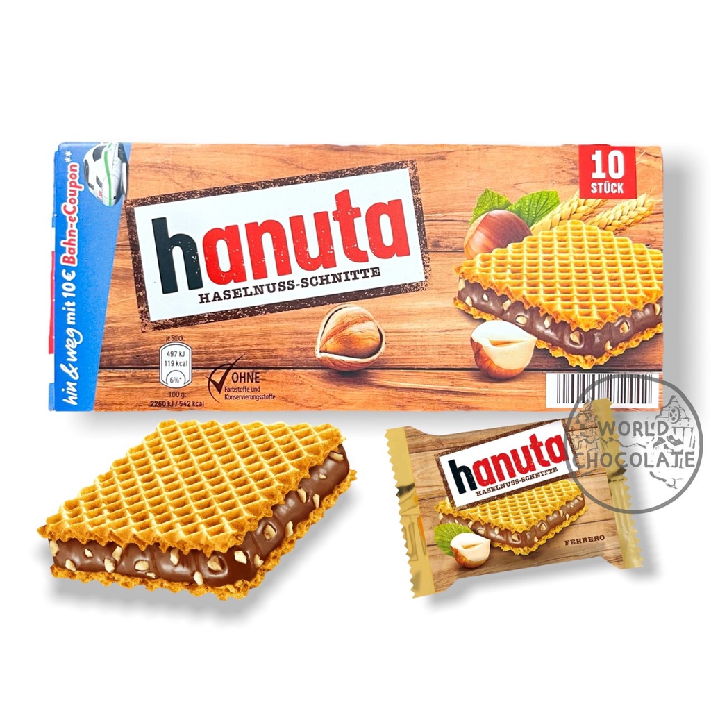 Ferrero Hanuta Wafers มี 2 รส 1 กล่อง มี 10 ชิ้นจากเยอรมนี - 4n5pfbmqz0 ...