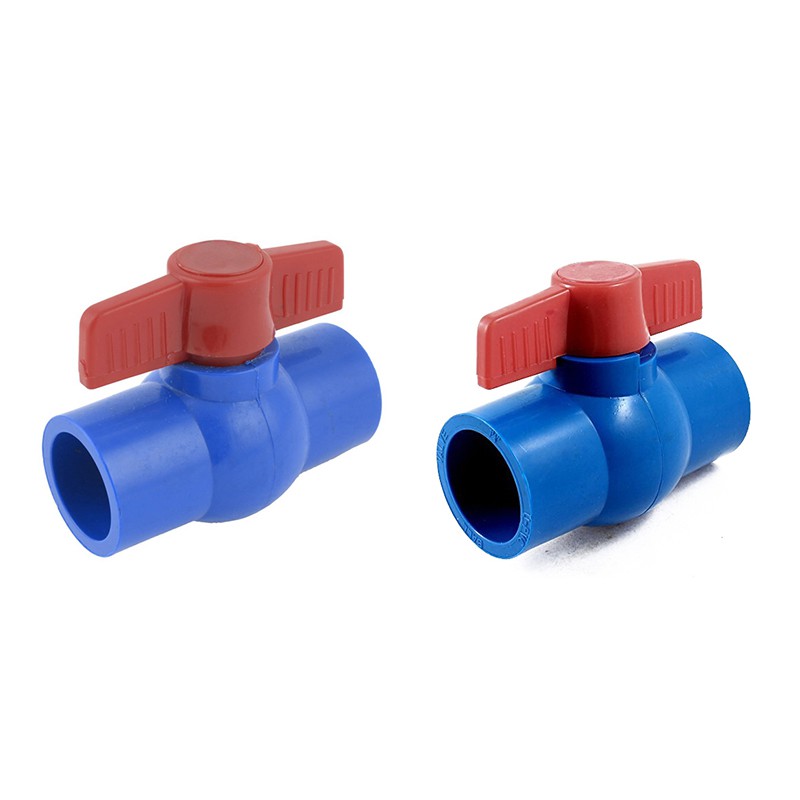 Slip Full Port Red Handle Lever U-PVC Ball Valve Blue - sugarp.th ...