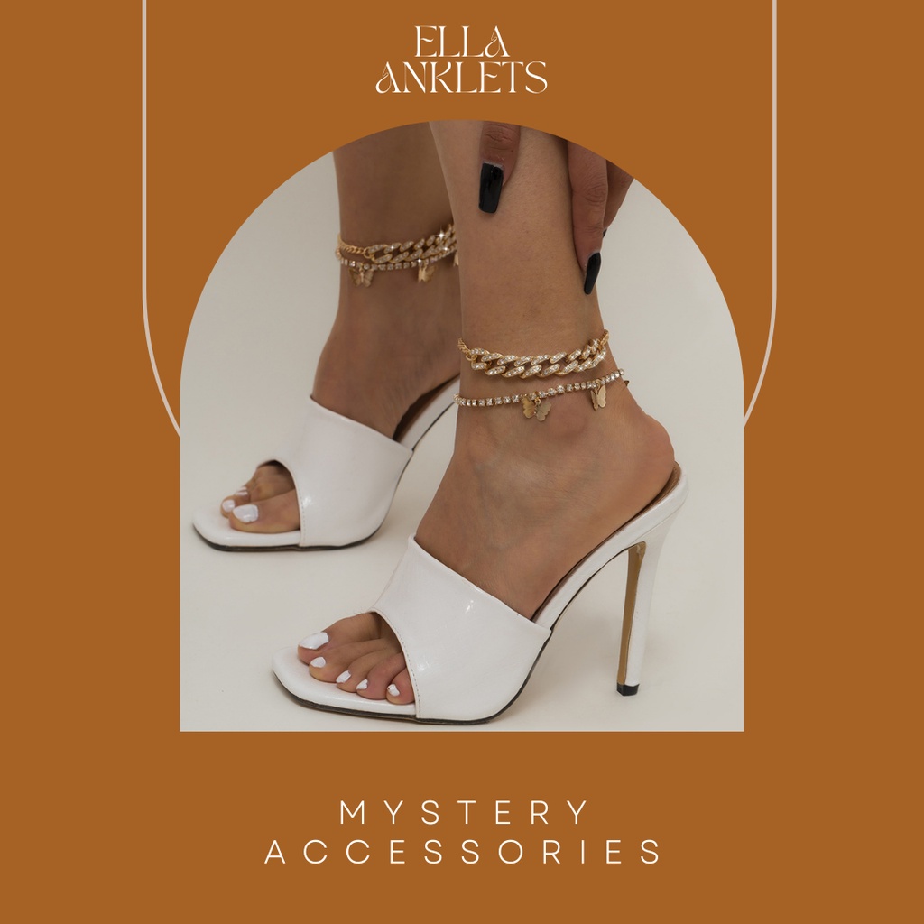 MA550 Ella Anklets Mystery Accessories สร้อยข้อเท้า สร้อข้อเท้าโซ่ - mysterystore - ThaiPick