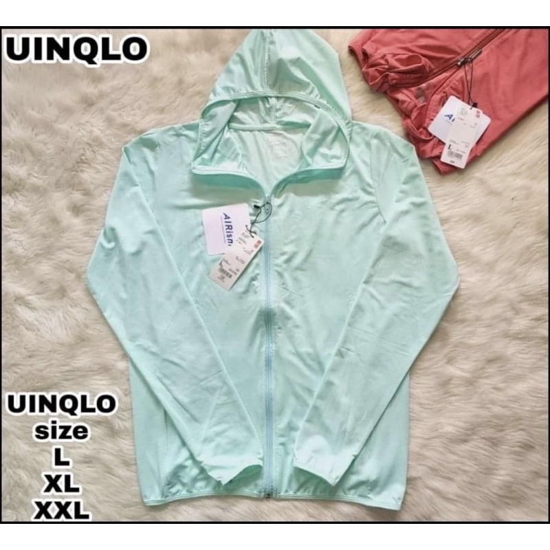 เสื้อแขนยาว ยูนิโค่ UNIQLO งาน UV มีหมวก ทรงสวย ผ้าใส่สบายบางๆ งานของแท้ มือ 1 งานป้าย ราคา 390 ...