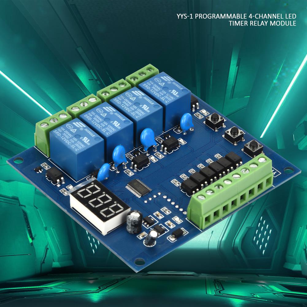 Timer Delay YYS-1 Relay Signal 4-Channel Relay Trigger Module LED Programmable - yoaushop.th ...