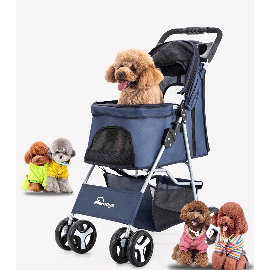 พร้อมส่ง Doogo-รถเข็นสุนัขรถเข็นสัตว์เลี้ยง 4 ล้อ Pet trolley(รับ ...