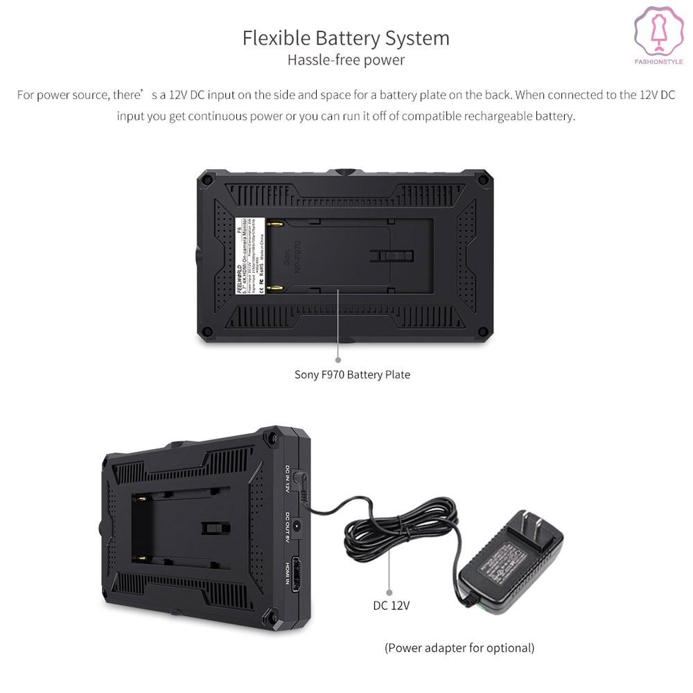 FEELWORLD F6 5.7inch IPS 1080P Camera Field Monitor Support 4K HD Input ...