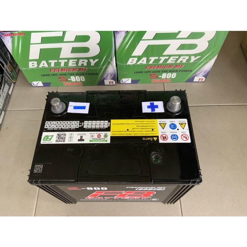 แบตเตอรี่ FB S-800 (65D26) RL แบตเตอรี่กึ่งแห้ง พร้อมใช้ ...