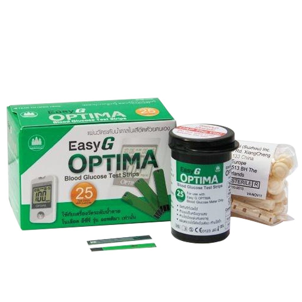 พร้อมส่ง แผ่นวัดน้ำตาล OPTIMA EASY G 25+เข็ม25 กล่องเขียว - aptekalucky ...
