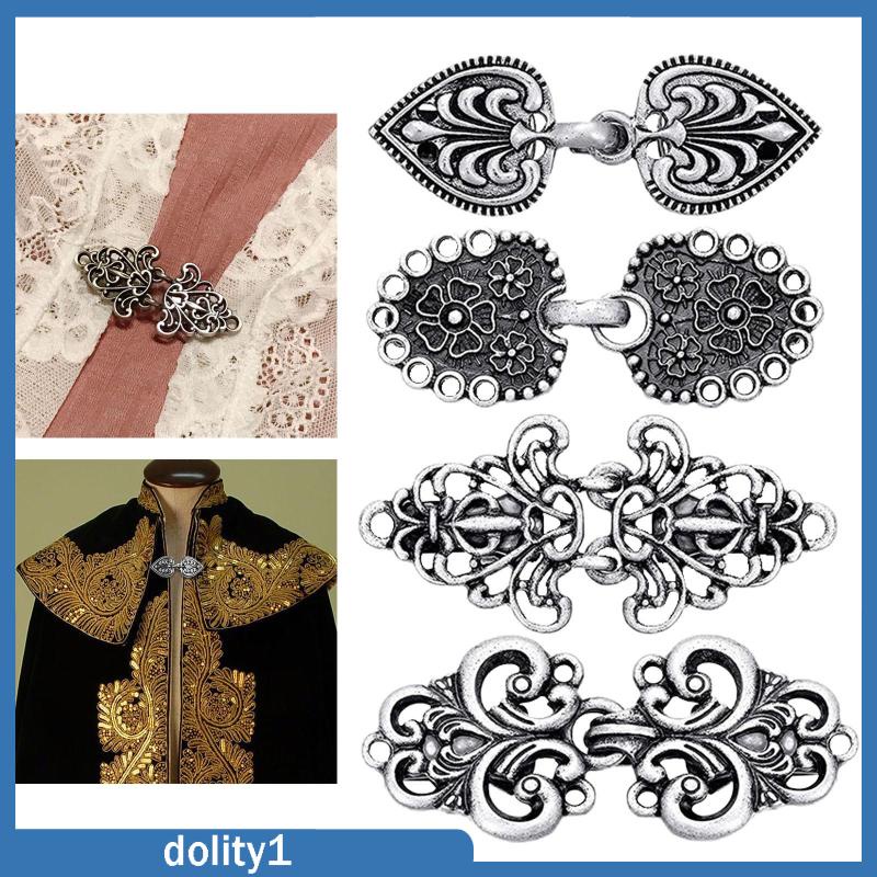 4Pairs Vintage Style Clip Fasteners Cloak Clasp for Shawl Scarf ...