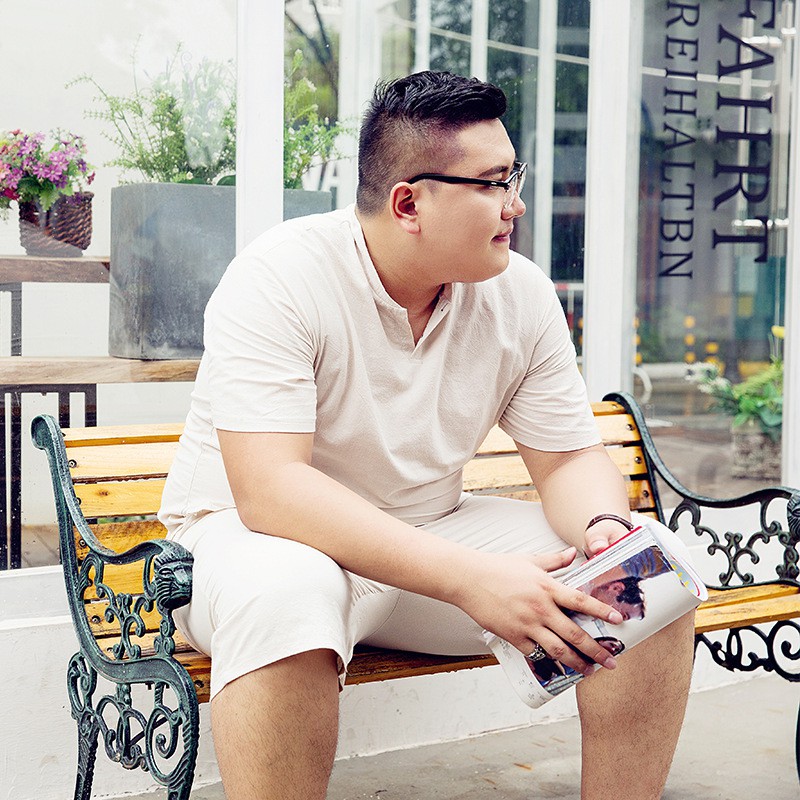 เสื้อยืดผ้าฝ้ายแขนสั้นคอวีสําหรับบุรุษ - pbs66.th - ThaiPick