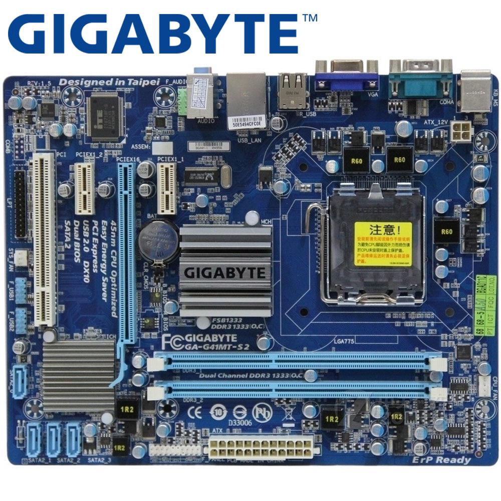 GIGABYTE GA-G41MT-S2 Desktop Motherboard G41 Socket LGA 775 For Core 2 ...