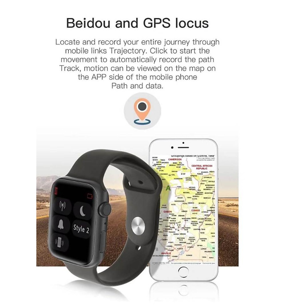 Smart Watch รุ่นใหม่ i6 plus โทรเข้าโทรออกได้ มีGPS ภาษาไทย แถมฟิลม์ เค ...