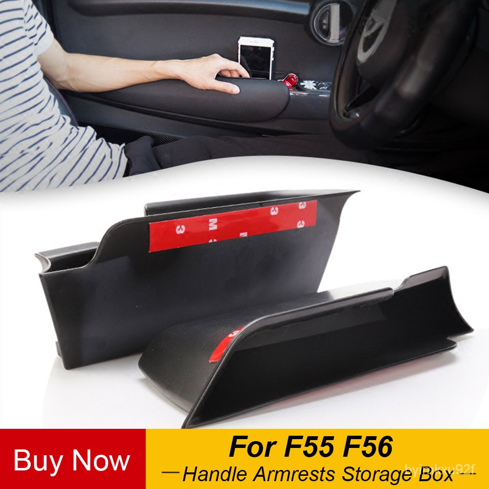 2PCSset Car Inner Side Front Door Handle Armrests Storage Box ABS Tray ...