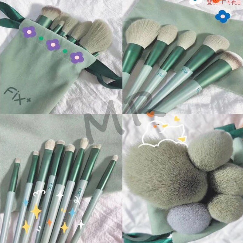 MR shopee เซ็ตแปรงแต่งหน้าFix13ชิ้นพร้อมถุงกล่อง แปรงไฮไลท์แปร แปรง ...