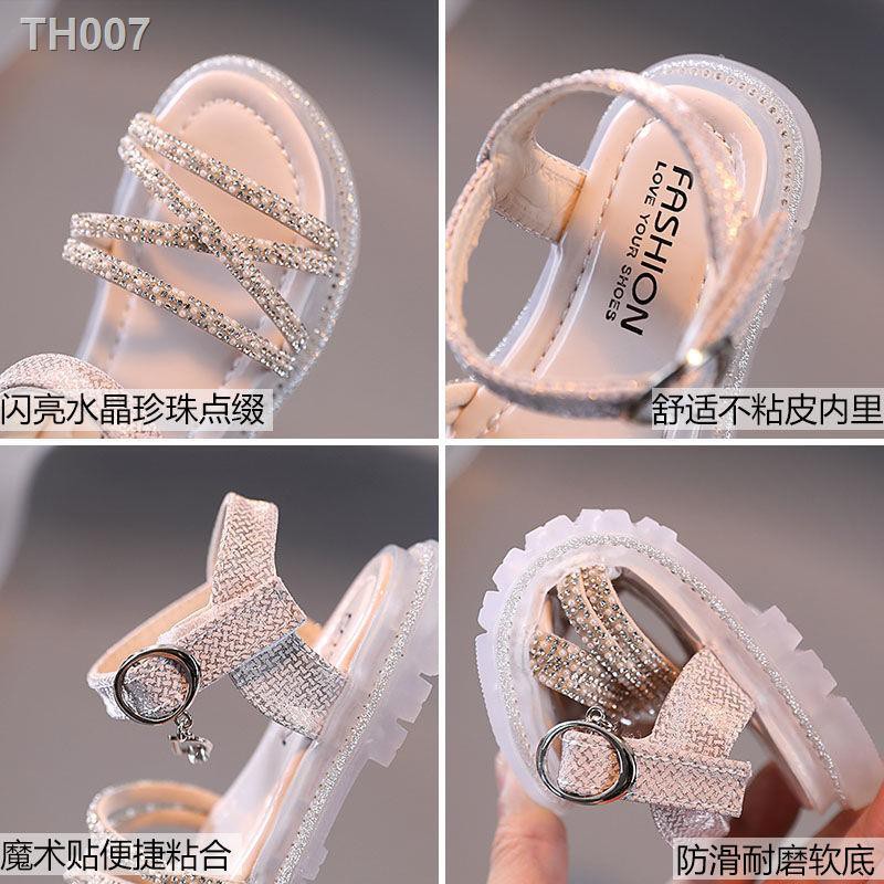 ☄[New Hot Products] Girls Sandals 2021 Summer New Fashion Little Girl Rhinestone Princess Shoes ...