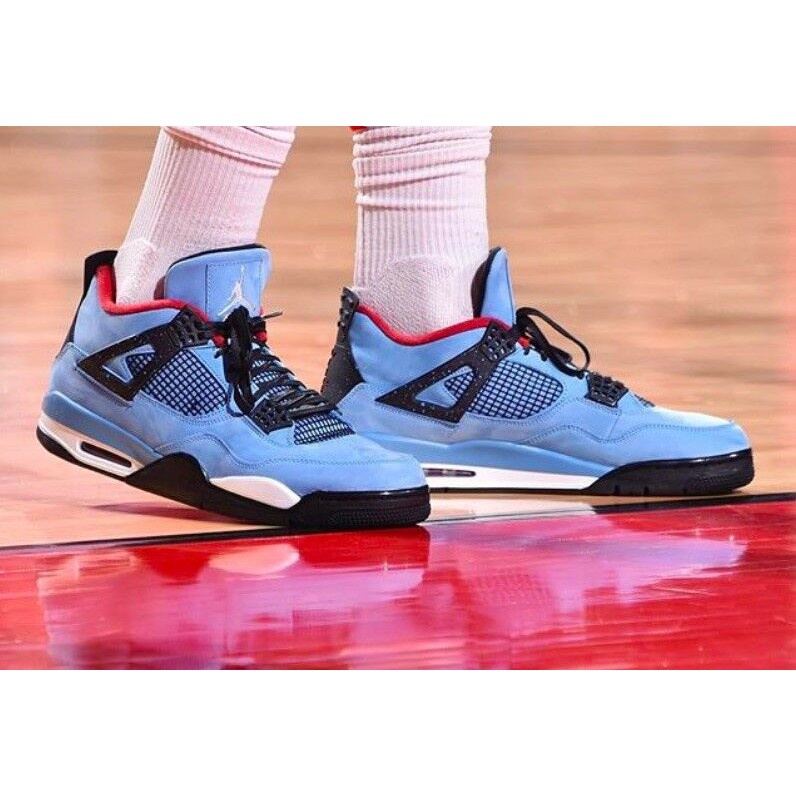 ของแท้ Travis Scott x Ai-r Jor-dan 4 Retro Oilers University ...