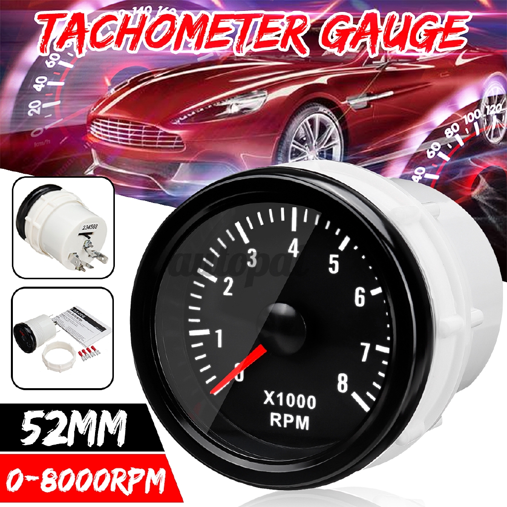 เครื่องวัดรอบเครื่องยนต์ Rpm Tachometer Gauge Wema หน้าจอ Lcd 1224V 0 ...