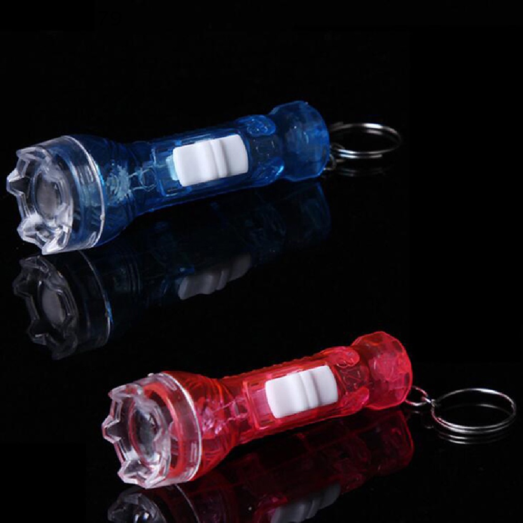 (fdwpzl79) 2pcs Mini LED Flashing Flashlight Toys Kids Flash Light Key Rings Light Gift th ...