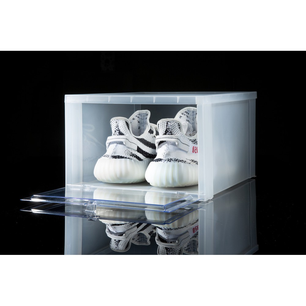 SNEAKERMOB Sneaker Box Sneaker Storage Display Box White Black Double ...