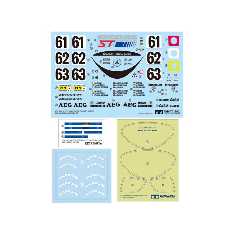 New TAMIYA 24359 ชุดประกอบจำลองมาตราส่วน 124 1989 SAUBER-MERCEDES C9 ...