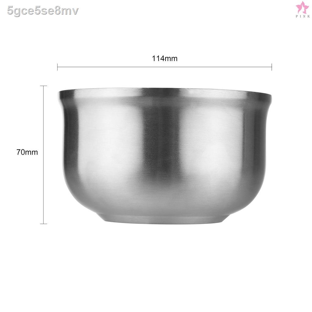 IIK-Stainless Steel Soap Cup Bowl Shaving Mug Bowl Barber Beard Razor ...