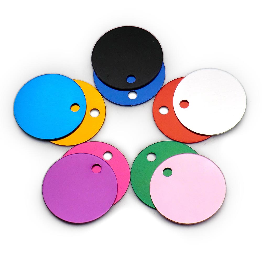 Wholesale 100pcs Round Aluminium Dog ID Tag Custom Cat Dogs Name Pet ID ...