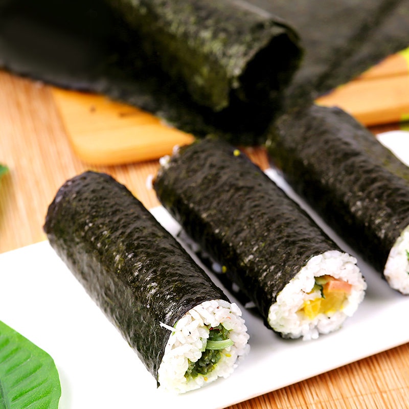ขนมพริกทอดขนมขบเคี้ยวอบกรอบ♧Ayibo Sushi Nori 7 แผ่น/8 แผ่น/30 แผ่น/50 ...