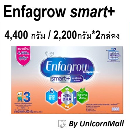 (2750/3300/4400กรัม) Enfagrow Smart + เอนฟาโกร สมาร์ทพลัส ผลิตภัณฑ์นม ...