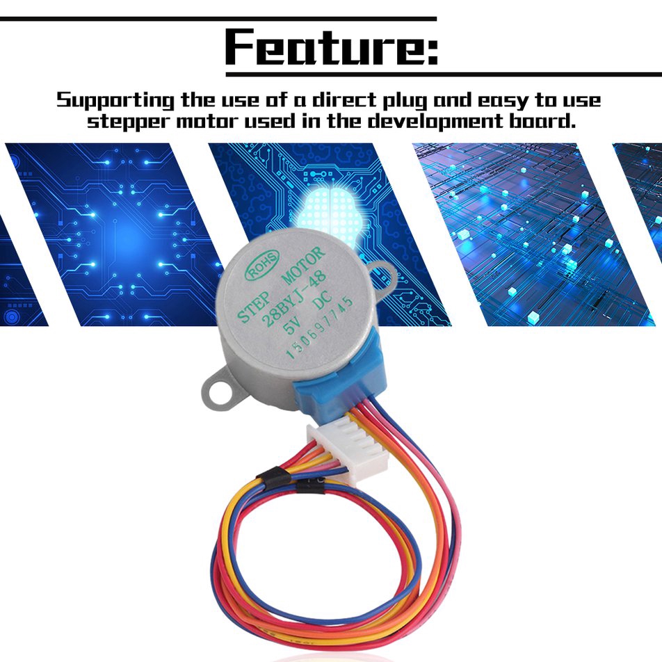 มอเตอร์เกียร์ dc 5v 4 phase stepper อุปกรณ์เสริมสําหรับ arduino ...