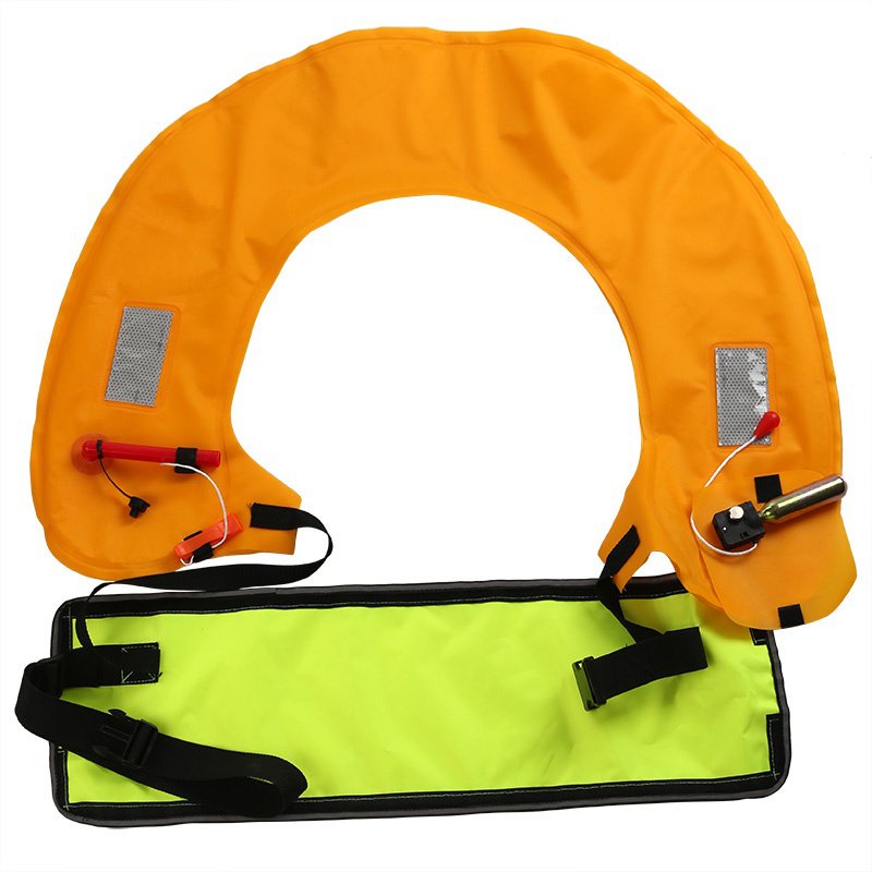 Rescue Emergency Inflatable Life Buoy Automatic Belt Fishing Portable ...