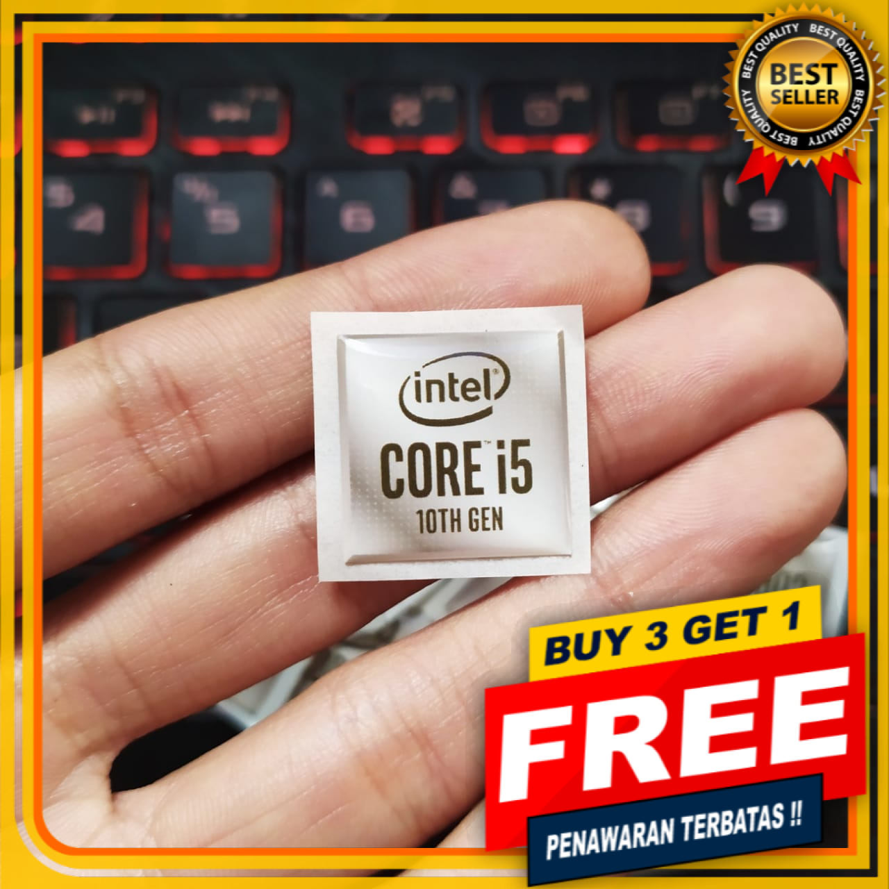 Intel i5 GEN 10TH สติ๊กเกอร์เรซิ่นกันน้ําสําหรับติดตกแต่งรถยนต์ ...