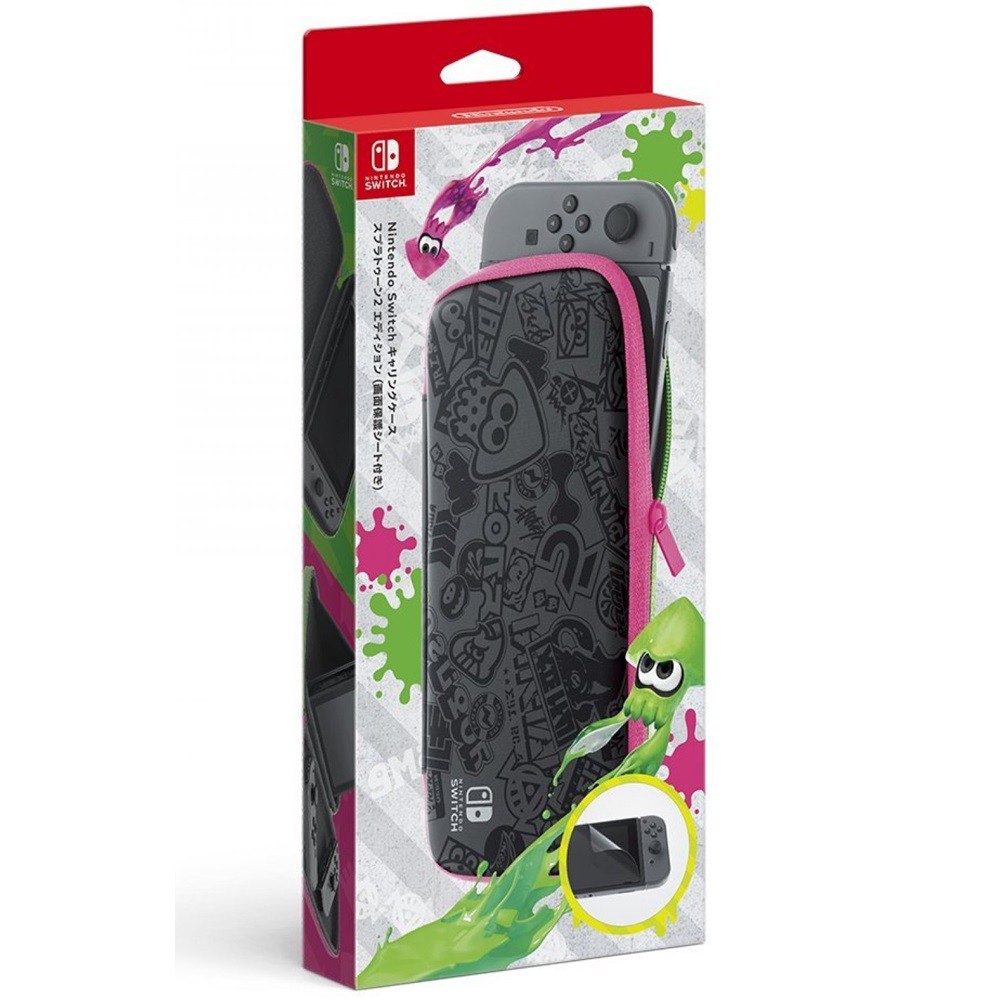 Nintendo Switch Carrying Case & Screen Protector (Splatoon 2 Edition ...