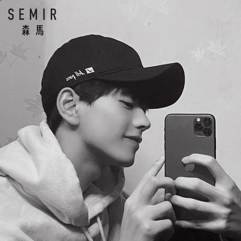 Semir hat ชาย caps ฤดูร้อนเกาหลีสีดำบางส่วน Japanese wild tide ยี่ห้อ ...