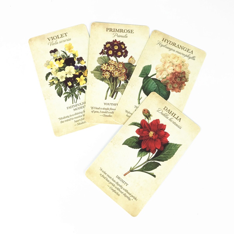 Botanical Inspiration Oracle Cards Full English 45 Cards Deck Tarot ...