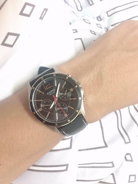 CASIO นาฬิกาข้อมือ ผู้ชาย สายหนัง รุ่น MTP-1374L MTP-1374L-1A MTP-1374L ...