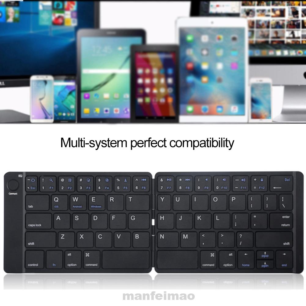 Bluetooth Keyboard Black Foldable Pocket Size Portable Ultra-thin ...