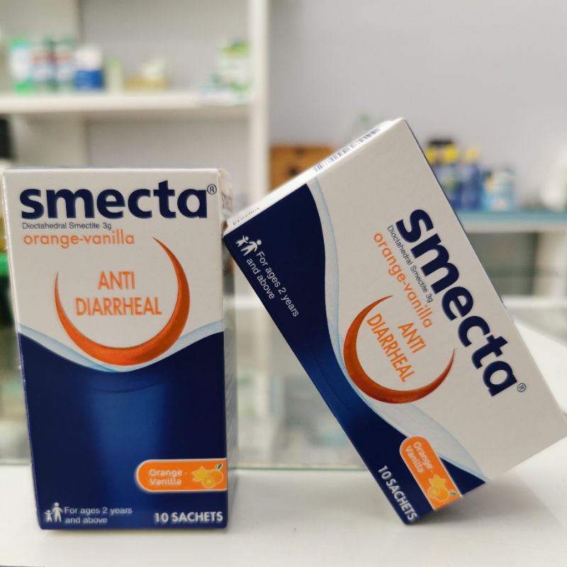 Smecta ช่วยดูดซับพิษ บรรเทาอาการท้องเสีย แบ่งขายแพ็ค5ซอง หรือ10 ซอง ...