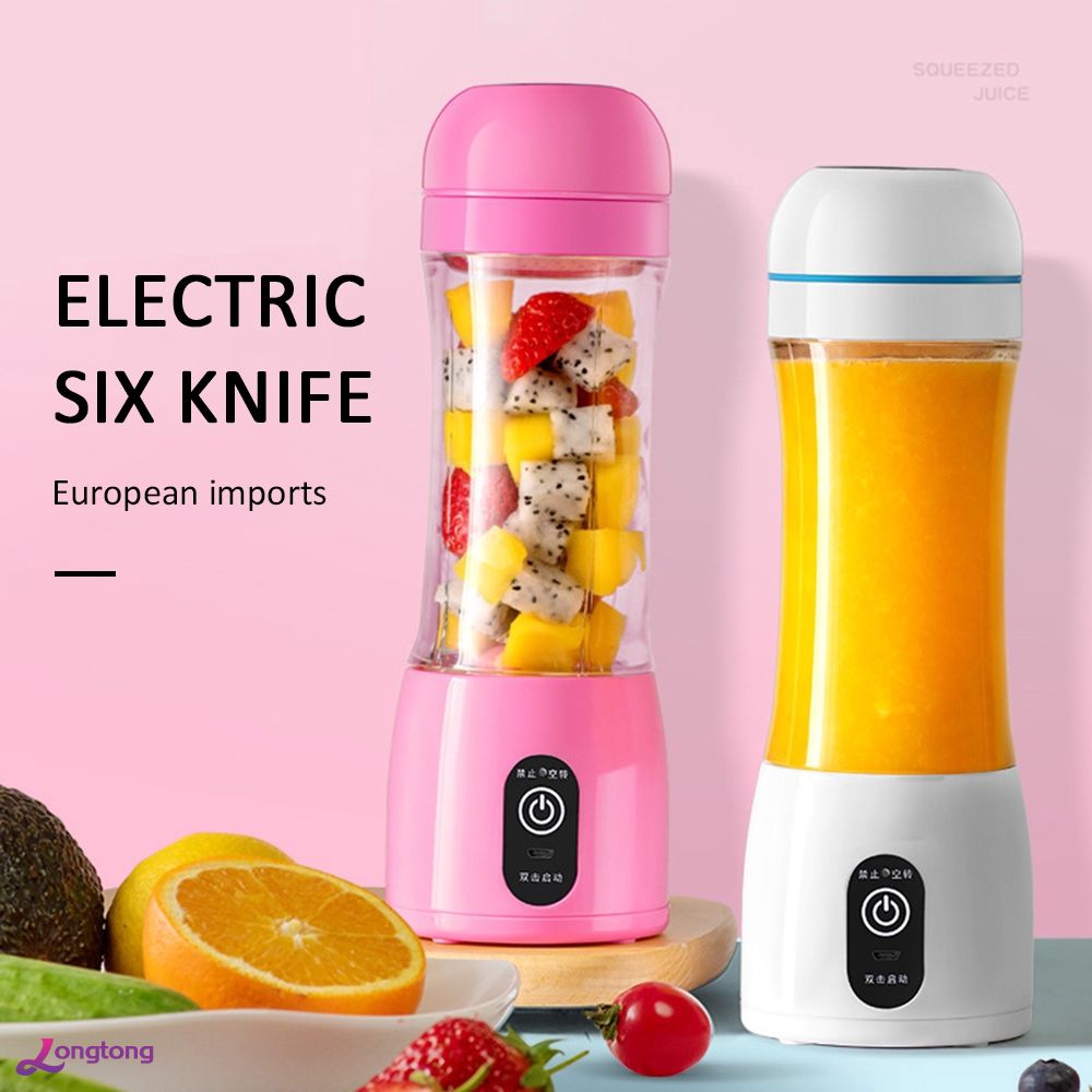 400ml rechargeable portable juicer blender 6 blade smoothie squeezer ...