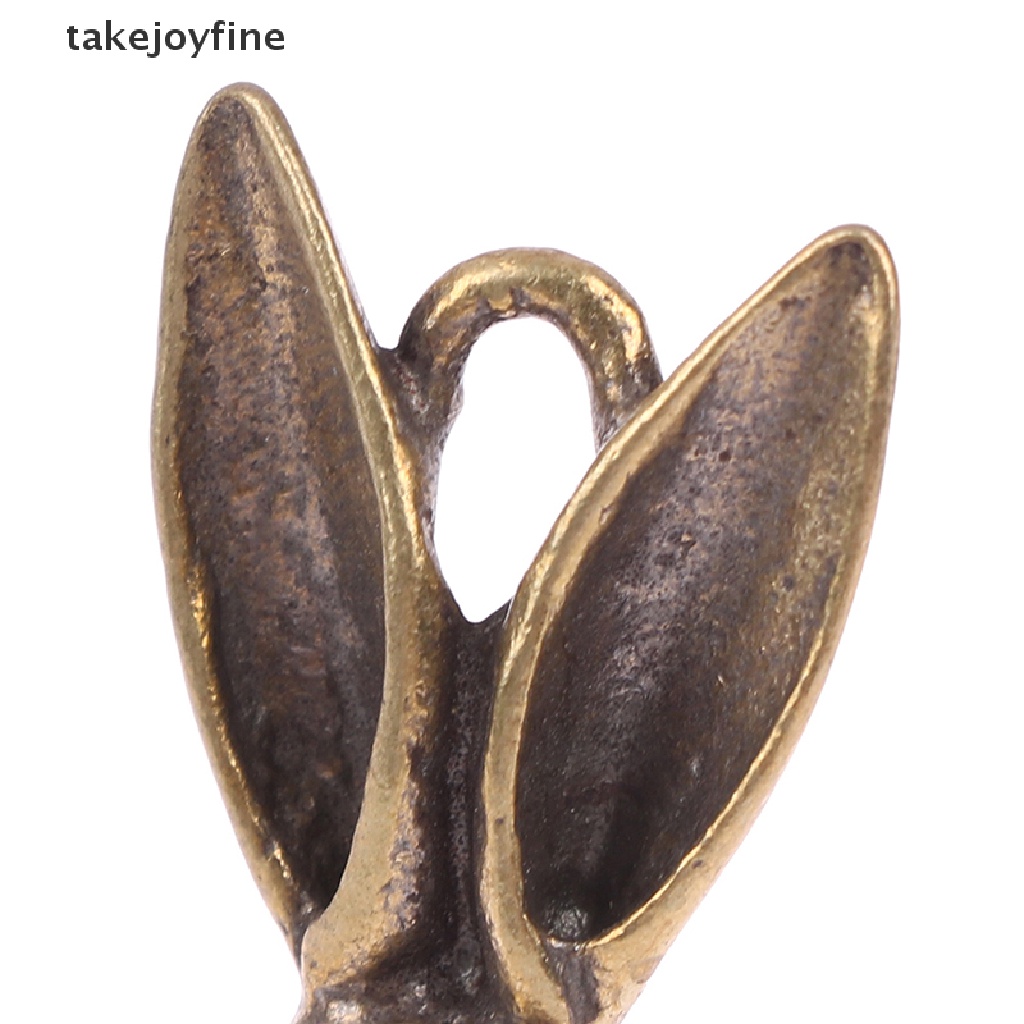 Tfth พวงกุญแจทองเหลือง จี้รูปกระต่ายน่ารัก สไตล์วินเทจ สําหรับแขวนตก ...