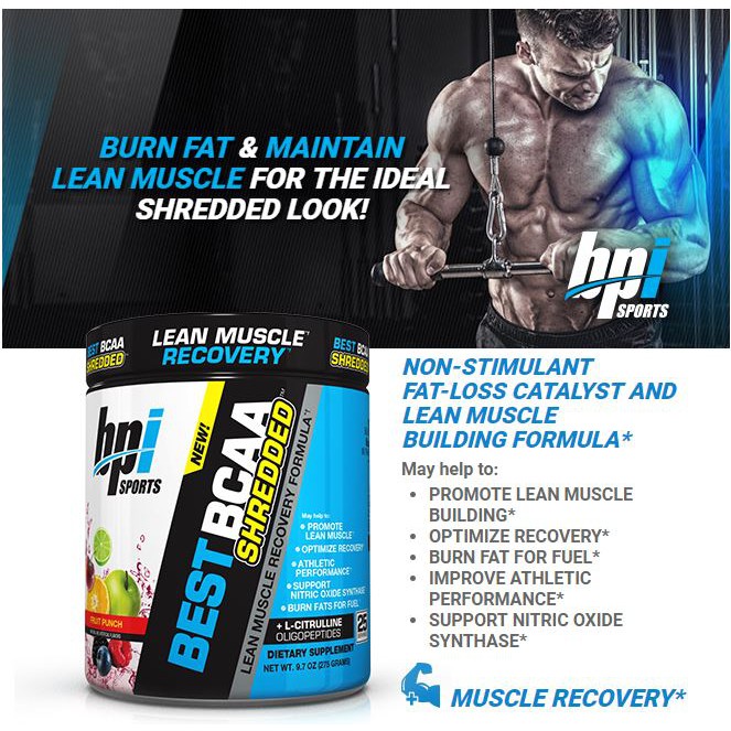 BPI Best BCAA Shredded (25Servings) สูตรฟื้นฟูกล้ามเนื้อลีนๆ - muscle ...